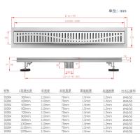 China Modern 24-Inch Anti-Odor Stainless Steel Long Floor Drain Hotel Use Shower Hair Catcher Direct Factory Supply for Basin for sale