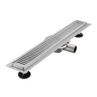 China Modern 24-Inch Anti-Odor Stainless Steel Long Floor Drain Hotel Use Shower Hair Catcher Factory Supplied Drains for sale
