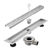 China Long 24-Inch Stainless Steel Floor Drain for Washroom in Modern Hotels and Factories for sale