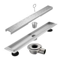 China Modern 24-Inch Anti-Odor Stainless Steel Long Floor Drain Shower Hair Catcher for Basin Use for Hotels Factory Supplied for sale