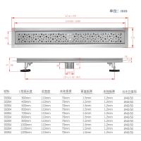 China Modern 24-Inch Anti-Odor Stainless Steel Long Floor Drain Shower Hair Catcher for Basin Use for Hotels Factory Supplied for sale