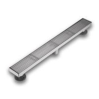 China Modern Mesh Brushed Nickel Shower Floor Drain Long Stainless Steel Trap Factory Direct for Hotel Bathrooms for sale