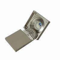 China Hotel Bathroom CHROME PLATE Floor Drain with Tile Insert Grate Cover Strainer Brushed for sale