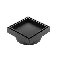 China 115mm 75mm Brass Floor Drain Tile Insert Square Grate Cover Strainer for Bathroom Shower Chrome Plated Basin Waste Drain Hotels for sale