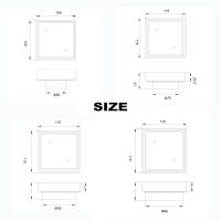 China 115mm 75mm Brass Floor Drain Tile Insert Square Grate Cover Strainer for Bathroom Shower Chrome Plated Basin Waste Drain Hotels for sale
