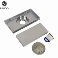 China Water Drainage Made Easy Long Invisible Floor Drain with Nickel Wire Drawing Texture for sale