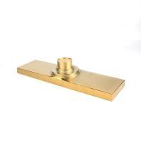 China Brass Linear Outdoor Long Shower Hidden Floor Drain for Washroom Modern Design 300*80mm for sale