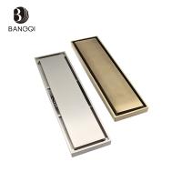 China Bathroom Stainer Antique Brass Color Invisible Long Floor Drain for Shower Kitchen for sale