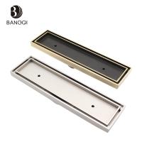 China Bathroom Stainer Antique Brass Color Invisible Long Floor Drain for Shower Kitchen for sale