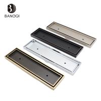 China Bathroom Stainer Antique Brass Color Invisible Long Floor Drain for Shower Kitchen for sale