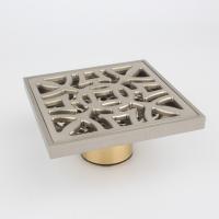 China Hotel Washroom Custom Anti-Odor Brass Square Shower Strainer Trap Bathroom Floor Drain for sale