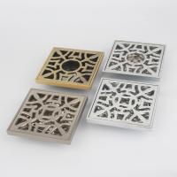 China Bathroom Products Square Shower Strainer Trap Custom Anti Odor Brass Floor Drain for sale