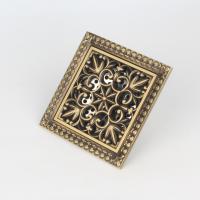 China 5 Inch Brass Shower Floor Drain Anti Odor Square Bathroom Drain for Modern Bathrooms for sale