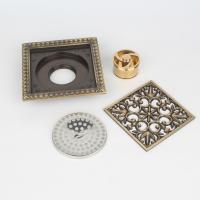 China 5 Inch Brass Shower Floor Drain Anti Odor Square Bathroom Drain for Modern Bathrooms for sale