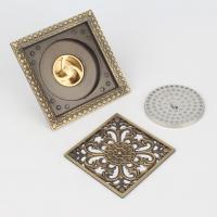 China Modern Design Brass Floor Drain Factory Wholesale for Bathroom and Hotel Multi-Style Strainer for Basin Use for sale