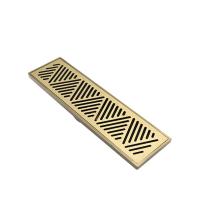 China Antique Anti Odor Long Rectangle Plastic Trap Brass Cover Floor Drain tile insert floor drain for sale