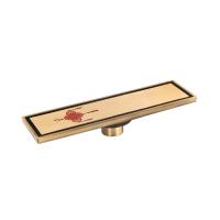 China Chrome Plated 82X300mm Bangqi Brass Long Linear Floor Drain for Hotels and Basins for sale