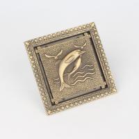 China Anti Odor Function All-Brass Antique Dolphin Floor Drain with Deodorant Tile Insert Waste for sale