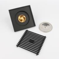 China 120x120mm Brass Floor Waste Drain with Anti-Odor Strainer in CHROME PLATE Finish for sale