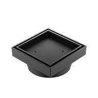 China Bangqi Modern 115*115mm 75mm Brass Smart Floor Waste Drain Australia Bathroom Apartment Chrome Plated Strainer Tile Insert Basin for sale