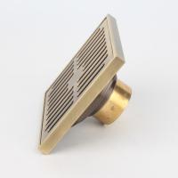China Hotel BQ20160 Antique Brass Anti-Odor Shower Floor Drain for Polished Basin Hotel for sale