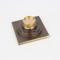 China Removable Cover and Waste Water Strainer 4-Inch Square Brass Shower Drain for Washroom for sale