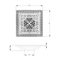 China Modern Square Brass Bathroom Accessories for Kitchen or Hotel Usage the Square Brass Balcony Drainage for Basin for sale