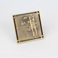 China Hotel Basin Usage Modern Design Other Style Antique Brass Square Shower Floor Drain for sale