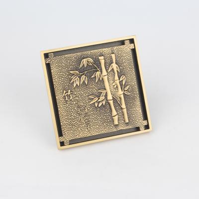 China Hotel Basin Usage Modern Design Other Style Antique Brass Square Shower Floor Drain for sale