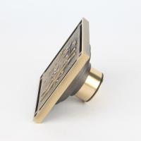 China Hotel Basin Usage Modern Design Other Style Antique Brass Square Shower Floor Drain for sale