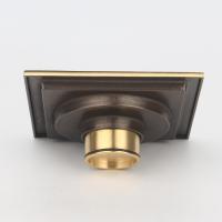 China Modern Style Brass Square Bath Flower Shower Strainer Floor Drain Waste Cover Washer for Bathrooms and Washrooms for Basin Use for sale