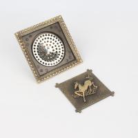 China Modern Square Bath Flower Shower Strainer with Anti Odor Brass Floor Drain Cover for sale