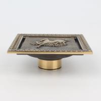 China Modern Square Bath Flower Shower Strainer with Anti Odor Brass Floor Drain Cover for sale