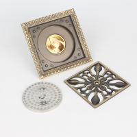 China BANGQI Antique Brass Square Shower Drain Hot Sale Floor Drain from China for sale