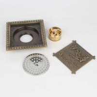 China Modern 5-Inch Brass Bathroom Shower Drains Square Shower Floor Waste Drain with Basin Usage for Hotels for sale