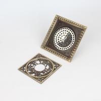 China Hotel Usage BANGQI 120*120mm Square Antique Brass Floor Drain with Anti Odor Function for sale