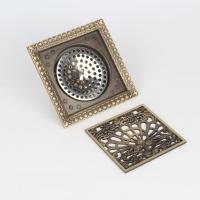 China BANGQI Square Shower Brass Floor Drain with Smooth Surface and Anti Odor Function for sale