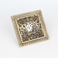 China Modern Usage 120*120mm Anti Odor Brass Square Floor Drain for Hotel Deodorant Basin for sale