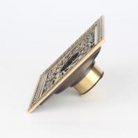China Modern Usage 120*120mm Anti Odor Brass Square Floor Drain for Hotel Deodorant Basin for sale
