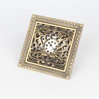 China Modern Usage 120*120mm Anti Odor Brass Square Floor Drain for Hotel Deodorant Basin for sale