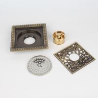 China Modern Usage 120*120mm Anti Odor Brass Square Floor Drain for Hotel Deodorant Basin for sale