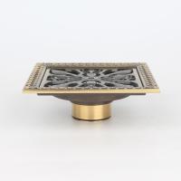 China Hotel Usage BANGQI Zhejiang Modern Flat Antique Brass Floor Drain for Odorless Design for sale