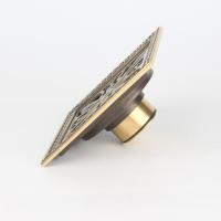 China Hotel Usage BANGQI Zhejiang Modern Flat Antique Brass Floor Drain for Odorless Design for sale