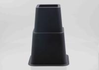 China Adjustable 8 Inch Bed Risers Set of 4 Heavy Duty Plastic Furniture Risers Black 203mm for sale