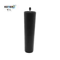 China Plastic Round Sofa Legs Black 60x45x200mm with Screw M6 M8 M10 for Furniture for sale