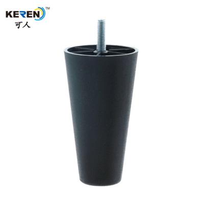 China KR-P0366 Decorative Tapered Cabinet Legs 110mm Height PP Black Light Yellow for sale