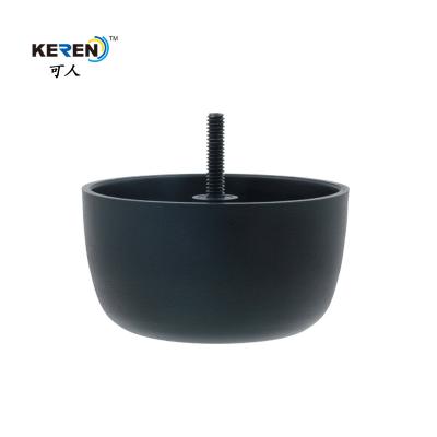 China 2 Inch Round Plastic Furniture Feet M8 Screw Adjustable PP 90mm Top Diameter for sale