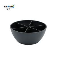 China Black Plastic Sofa Legs Replacement 65mm Height Round Furniture Feet for Bed Base for sale