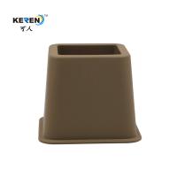 China KR-P0258K Plastic Brown 3 Inch Bed Risers Adjustable Bed Frame Risers High Stability 2000 lbs for sale