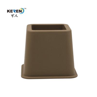 China KR-P0258K Plastic Brown 3 Inch Bed Risers Adjustable Bed Frame Risers High Stability 2000 lbs for sale